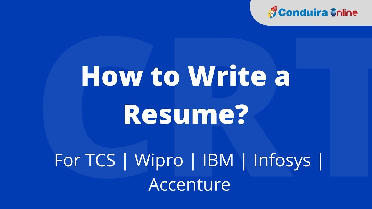 How to Write a Resume? For TCS | Wipro | IBM | Infosys | Accenture – WorkDO